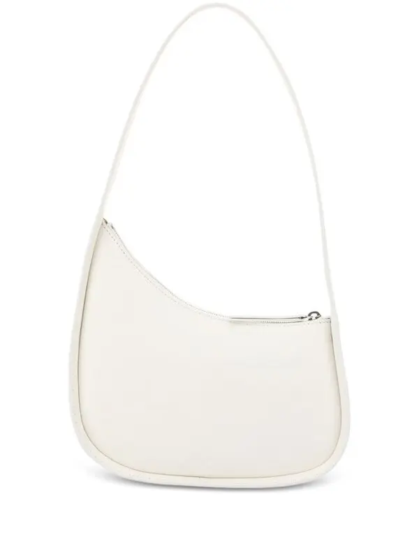 THE ROW Half Moon Leather Shoulder Bag - White
