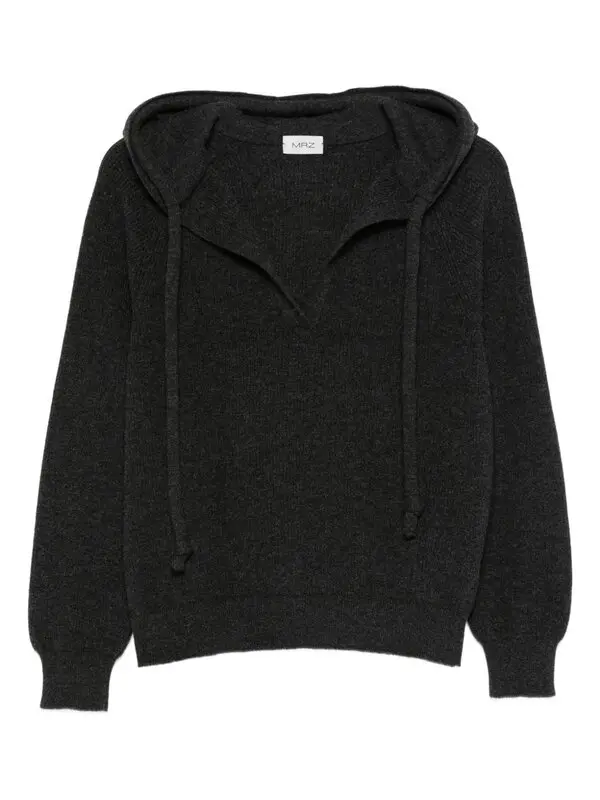 MRZ Wool And Cashmere Hoodie - Grey