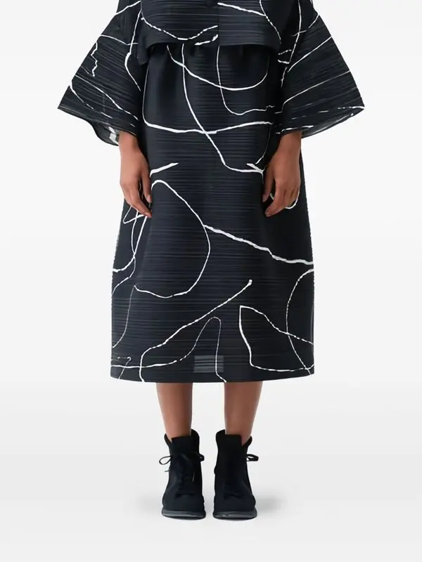 Missoni Pleated Long Skirt - Black