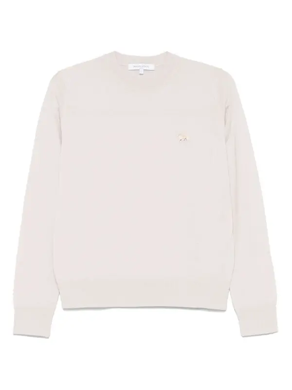 Maison Kitsuné Baby Fox Wool Jumper - White