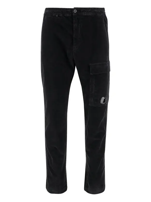 Stone Island Cotton Cargo Trousers - Black