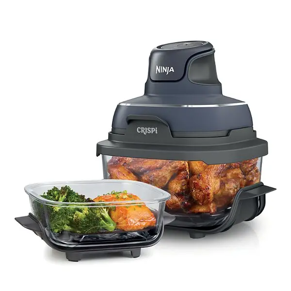NINJA Crispi Cook N Store Portable Glass Cooking System - Grey