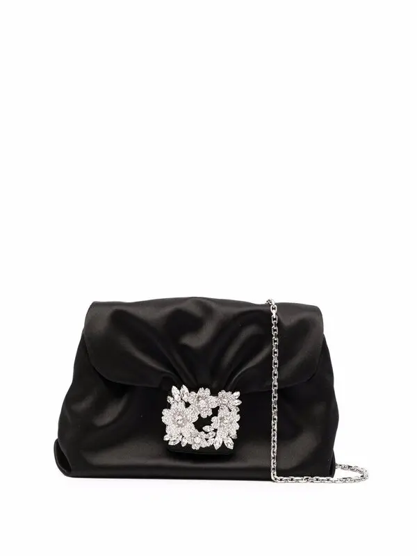 ROGER VIVIER Bouquet Satin Clutch
