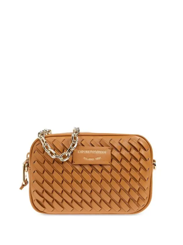Emporio Armani Leather Camera Bag - Brown