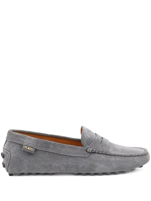 TOD'S Gommino Suede Loafers - Grey