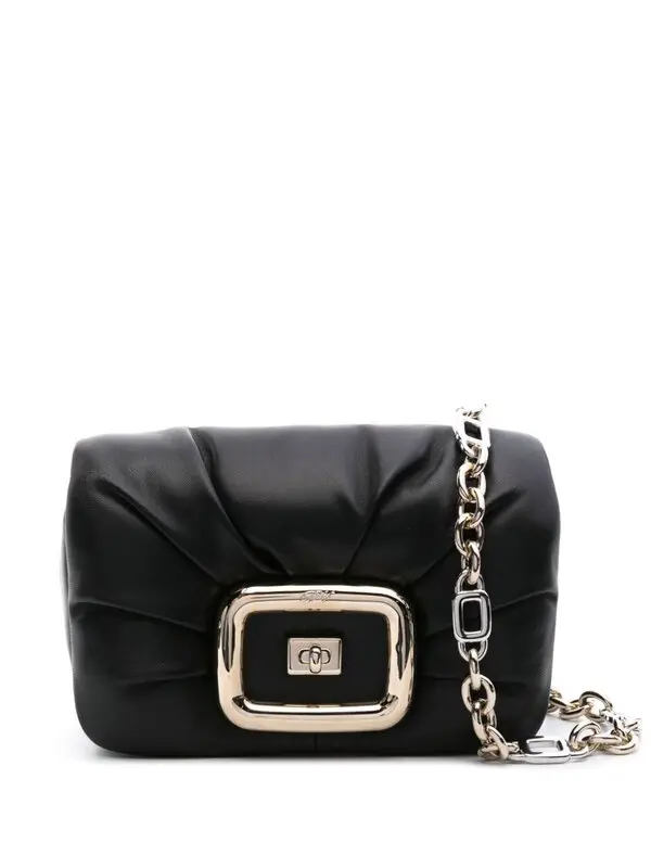 ROGER VIVIER Viv Choc Mini Leather Crossbody Bag