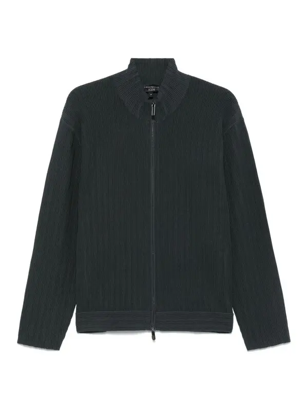 Emporio Armani Zipped Cardigan - Grey