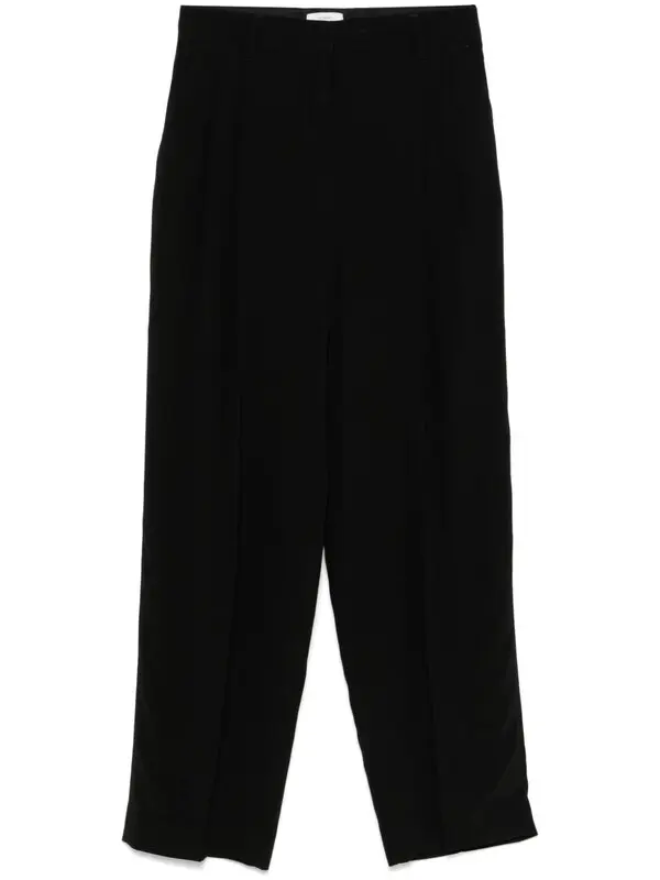 TOTÊME Pleat Detail Straight Leg Trousers - Black