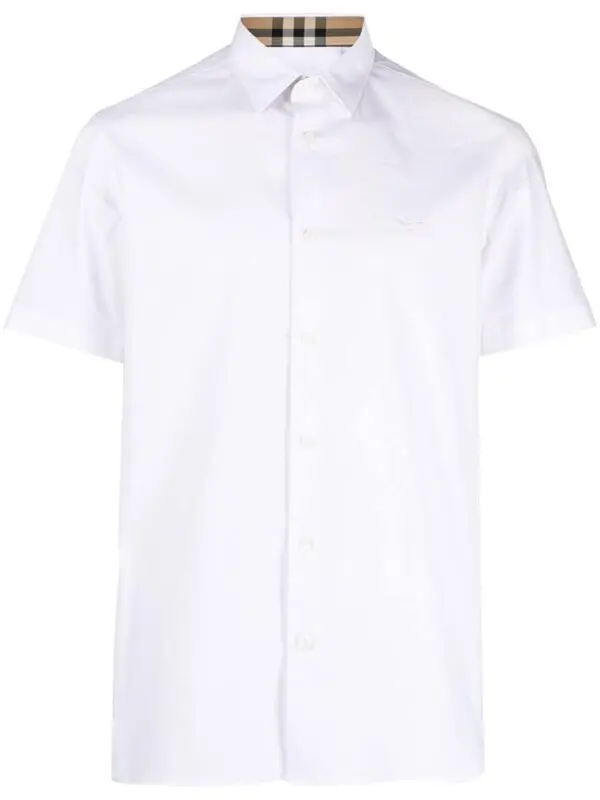 Burberry Ekd Logo Cotton Shirt - White