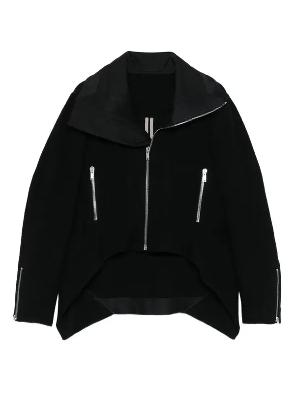 Rick Owens Wool Zipped Jacket - Black