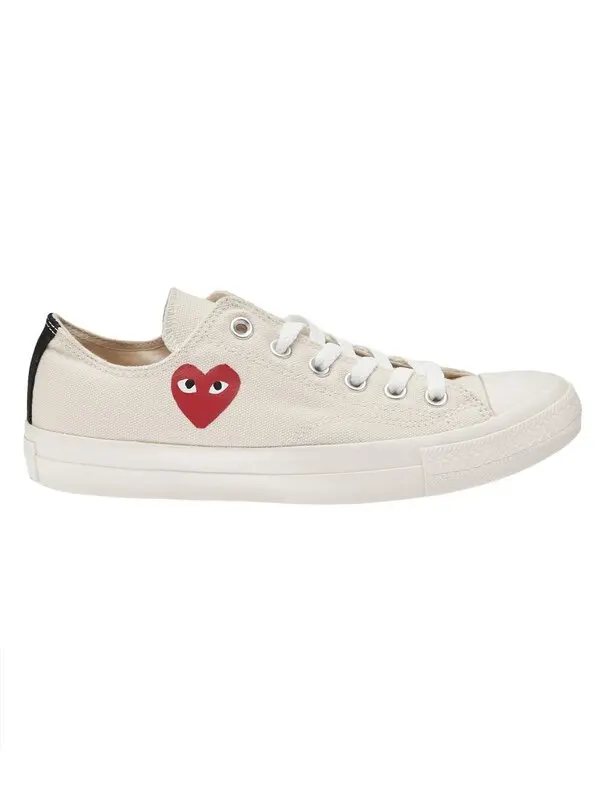 Play Comme Des Garcon Chuck Taylor Red Heart Sneakers - Beige
