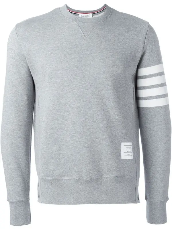 Thom Browne 4-bar Cotton Sweatshirt - Grey
