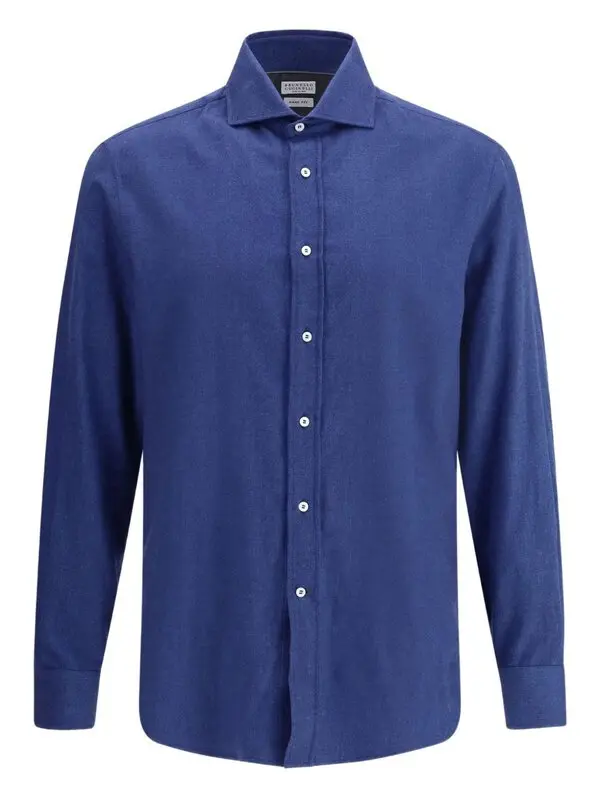 Emporio Armani Cotton-blend Shirt - Blue