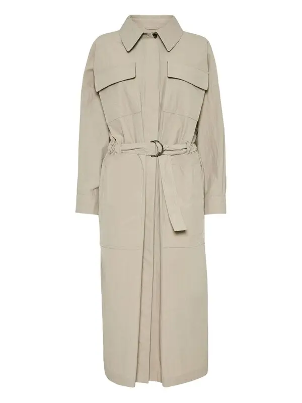 Brunello Cucinelli Nylon Trench Coat - Beige