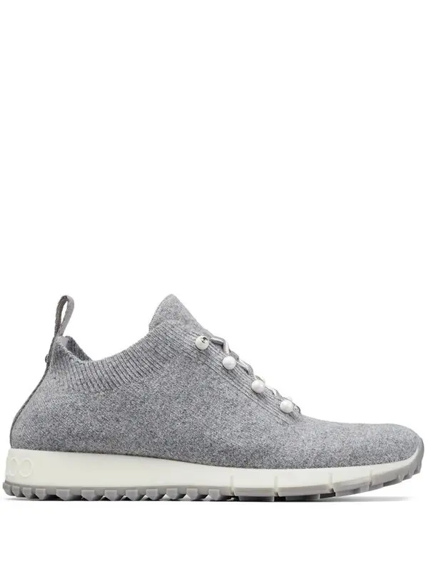 JIMMY CHOO Veles Pearl Embellished Sneakers - Grey