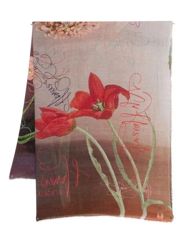 Faliero Sarti Flowers Feel Print Stole - Multi