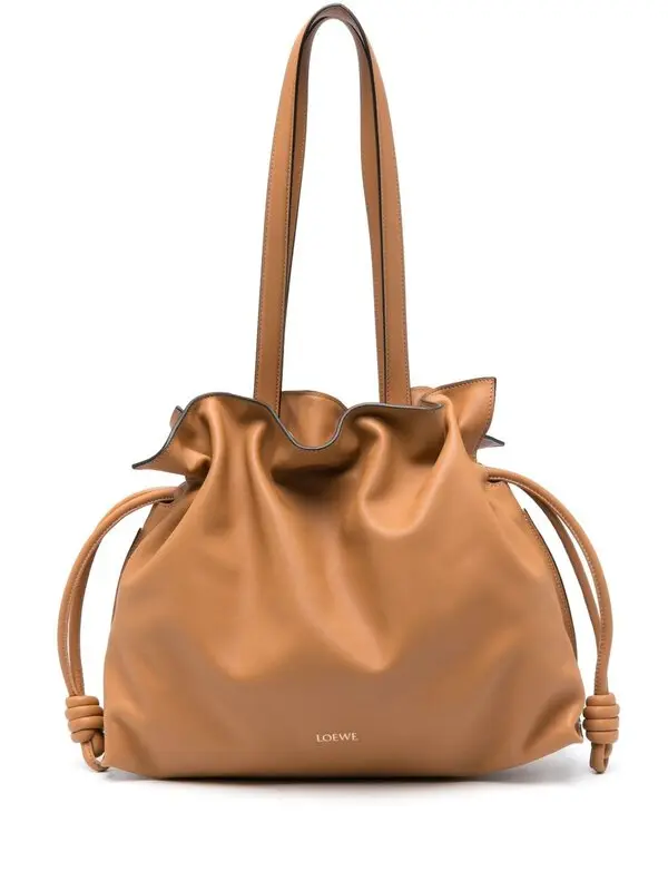 Loewe Flamenco Large Leather Clutch - Brown