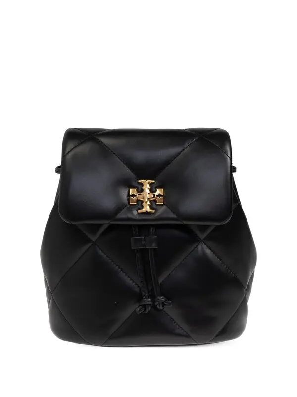 Tory Burch Kira Diamond Small Leather Backpack - Black