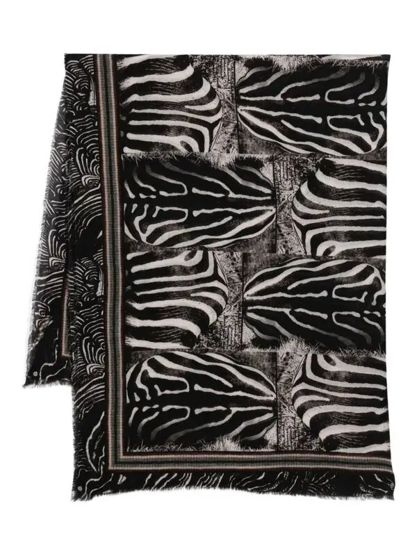Faliero Sarti Zebra Wool And Cashmere Stole - Multi