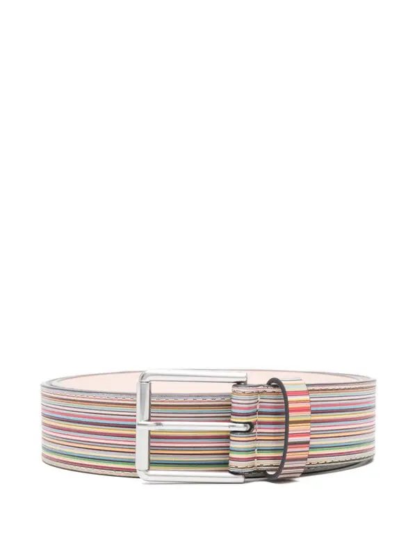 Paul Smith Striped Leather Belt - Multi