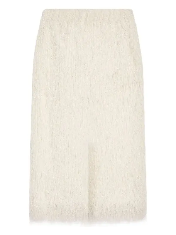 Dries Van Noten Sokna Midi Skirt - White
