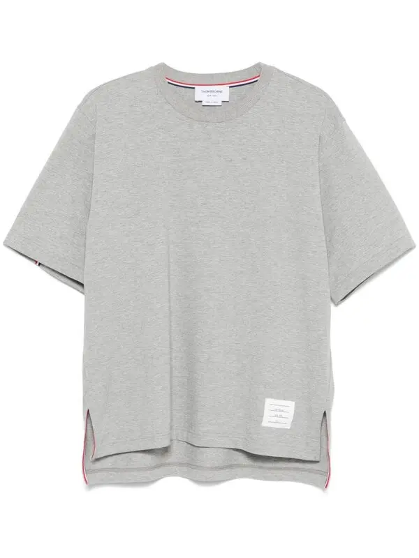 Thom Browne Oversized S/s Tee In Jersey - Grey