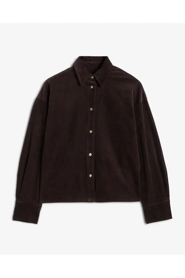 7 For All Mankind Corduroy Nina Cropped Shirt