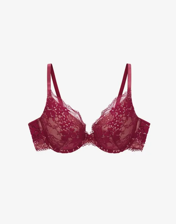 THIRDLOVE All Day Lace Push-up Bra - Ruby