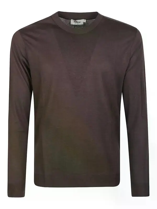 Altea Round-neck Long-sleeve T-shirt - Brown