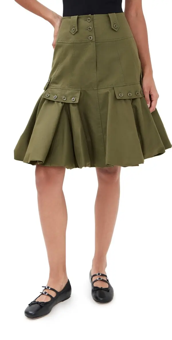 Rokh Puff Hem Skirt