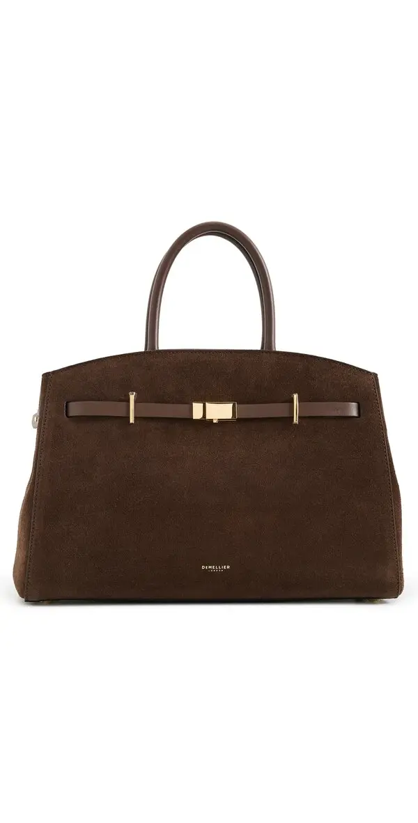 DEMELLIER Midi Hudson Handbag - Mocha/mocha