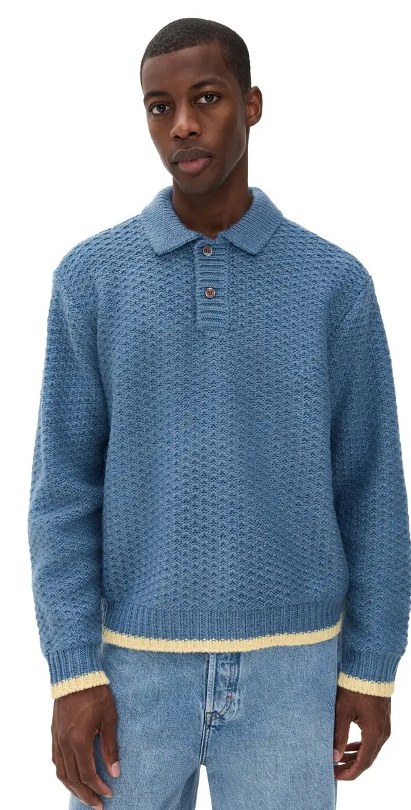 Obey Loreto Polo Sweater - Captains Blue Multi