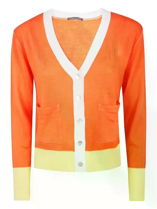 IN BED WITH YOU Contrast-trim Wool Cardigan