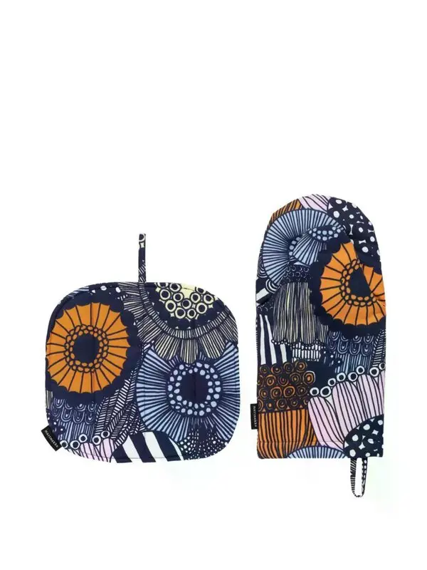 Marimekko Floral-print Oven Glove Set