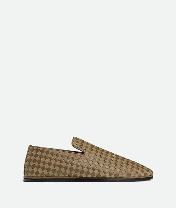 Bottega Veneta Intrecciato Suede And Leather Slippers