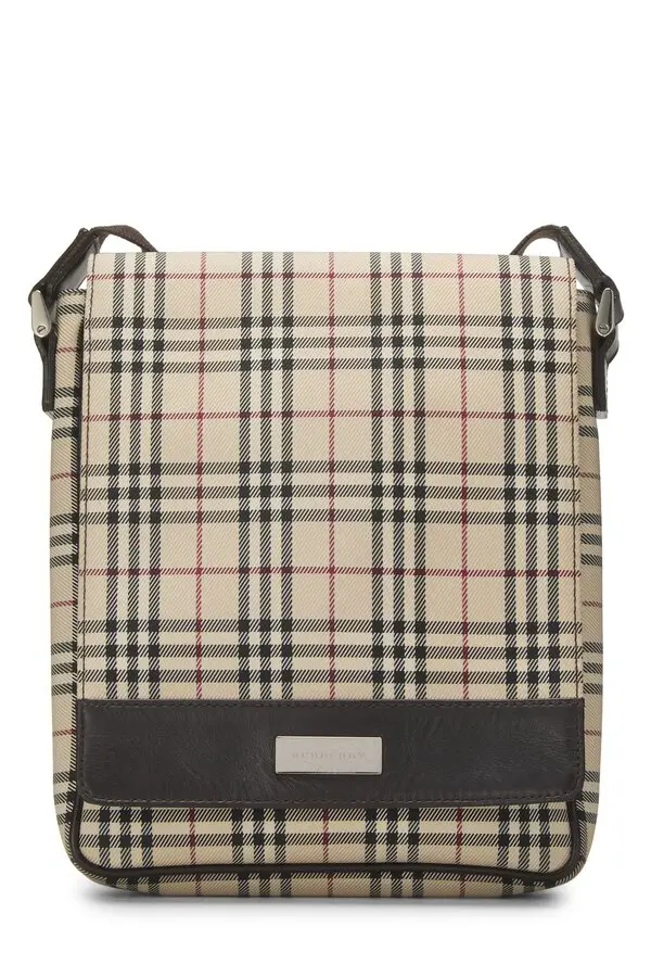 Burberry Check Flap Messenger Small