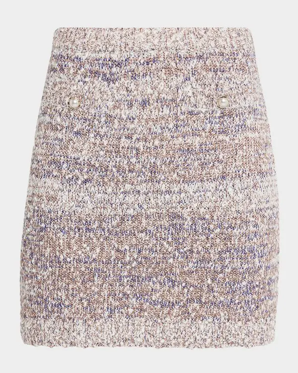 Cinq À Sept Adalee Knit Mini Skirt - Mocha/iris