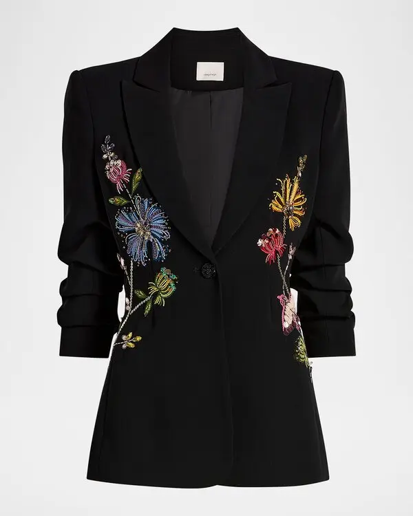 Cinq À Sept Cheyenne Floral Embroidered Blazer