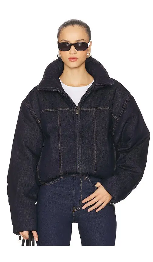 GESTUZ Rinova Denim Puffer Jacket