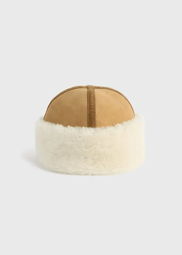 TOTÊME Shearling Winter Hat - Tan