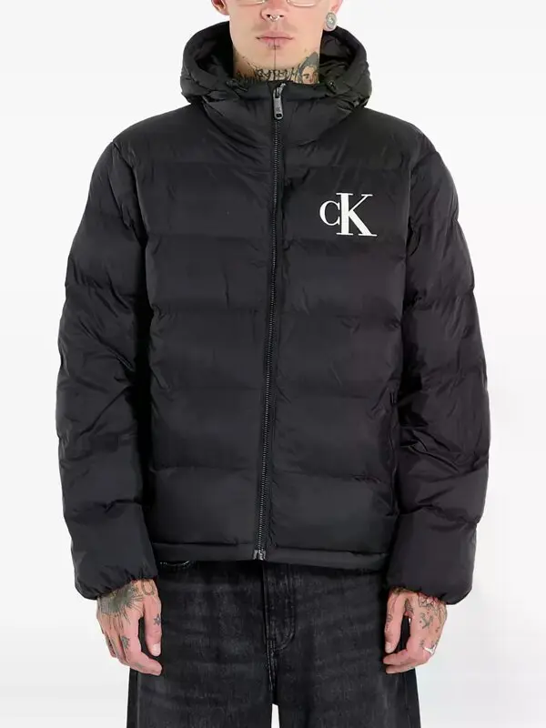 Calvin Klein Hooded Puffer Jacket - Black