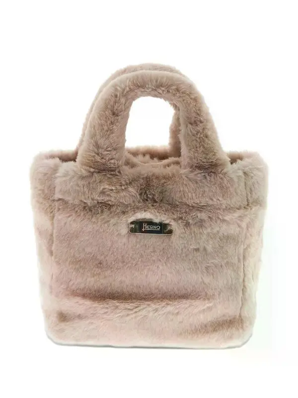 Herno Faux-fur Top Handle Bag