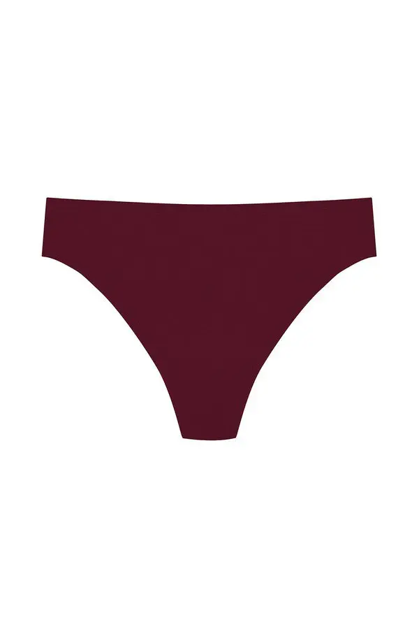 Natori Bliss Bare Cotton Thong - Red