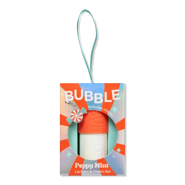 BUBBLE Peppy Mint Lip Balm & Charm Set
