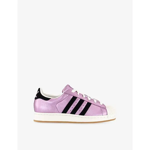 Adidas Superstar Ii Woven Metallic Trainers - Preloved Purple Black Of