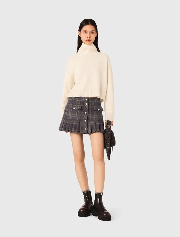 Maje Cashmere High-neck Jumper - Ecru