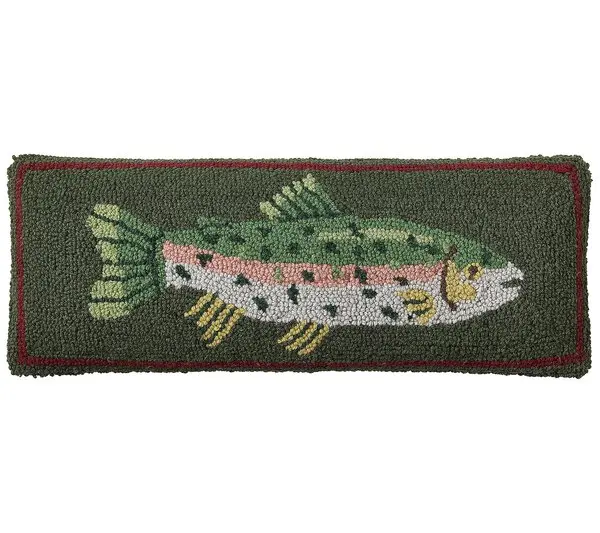 MAKERS COLLECTIVE Camp Wandawega Trout Wool Hoo K Pillow