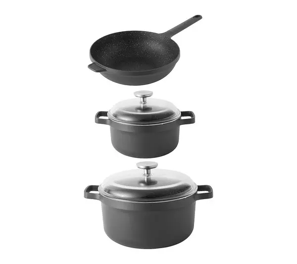 BERGHOFF Gem 5pc Non-stick Cast Aluminum Cookw Are Set
