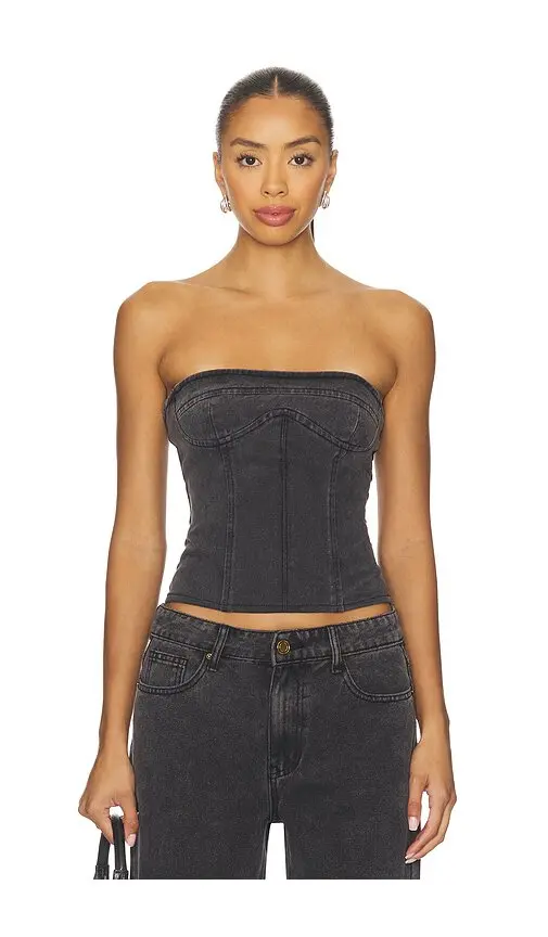 Lioness Sweetness Strapless Top - Washed Onyx