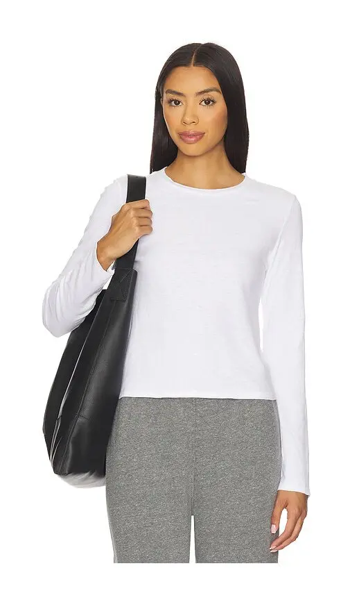 PERFECTWHITETEE Jamie Cotton Long Sleeve Top - White